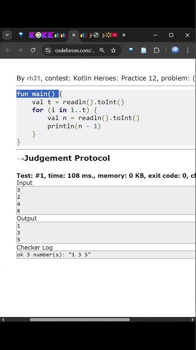 CodeForces Kotlin Heroes: Practice 12 Problem A Solution - YouTube
