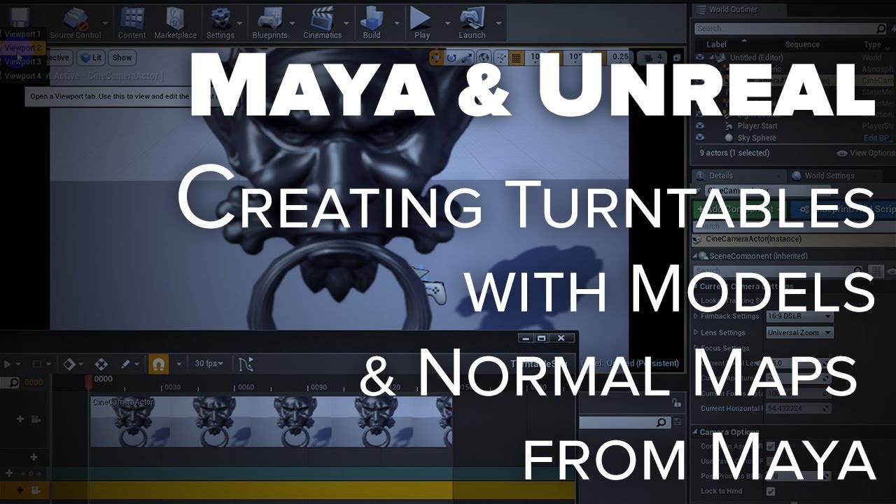 Maya & Unreal Creating Turntables with Models and Normal Maps from Maya ...