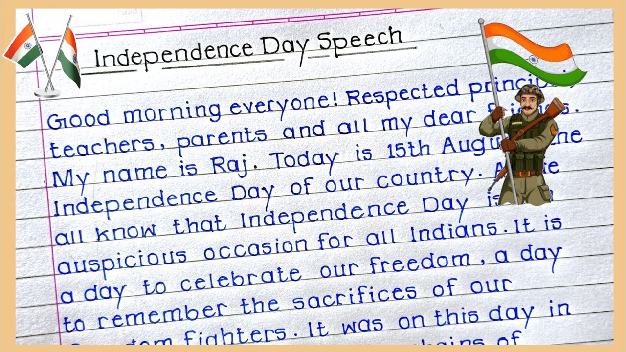 Best Independence Day speech in english // 15 August Speech // Speech ...