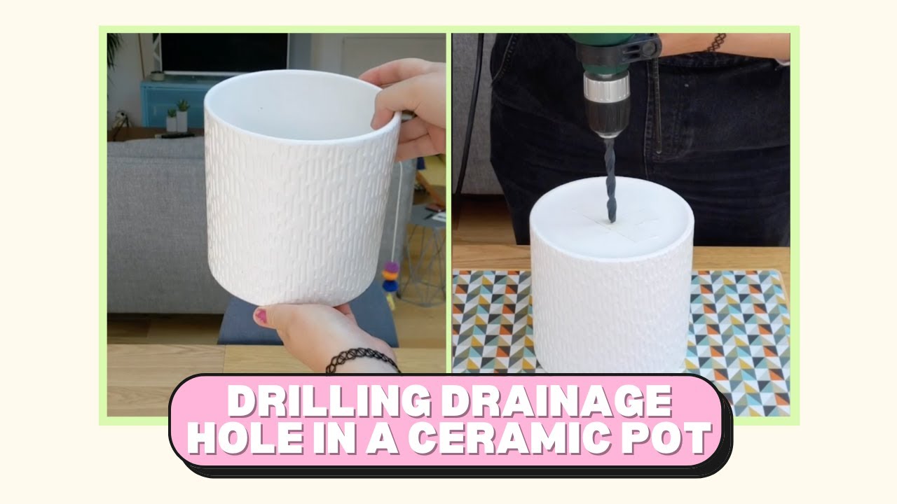 How to drill a drainage hole in a ceramic plant pot | Sharn's House ...
