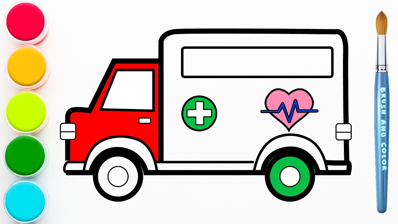 How to Draw an Ambulance | Step by Step - YouTube