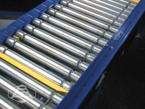 Rotating Blade Stop (Roller Conveyor) - Conveyor Systems Ltd - YouTube