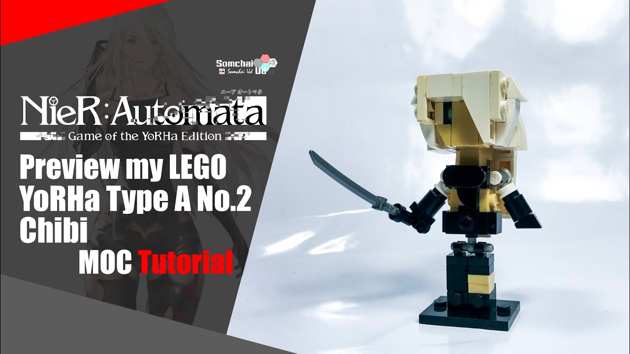 LEGO Nier:Automata YoRHa Type A No.2 Chibi MOC Tutorial | Somchai Ud ...