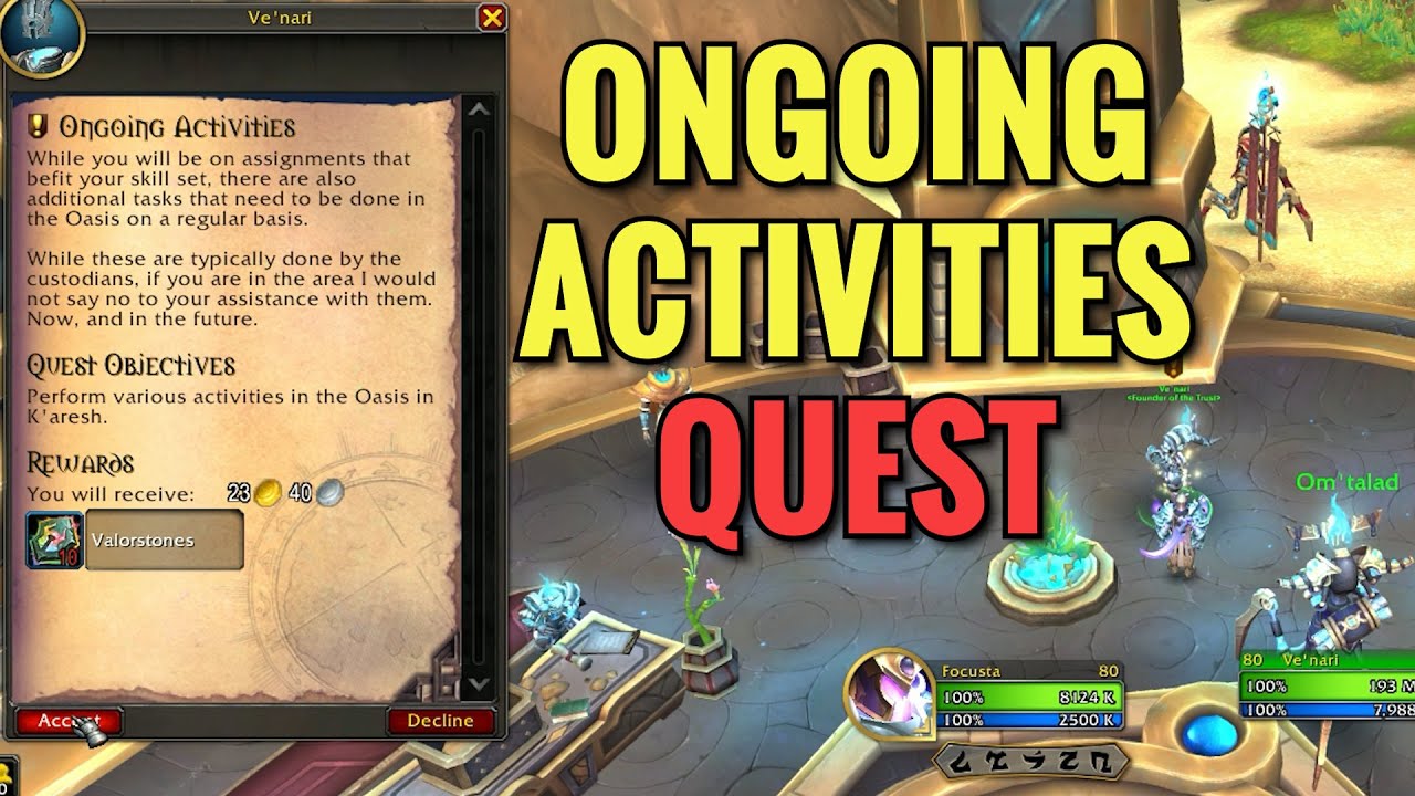 Ongoing Activities Quest (WoW TWW) - YouTube