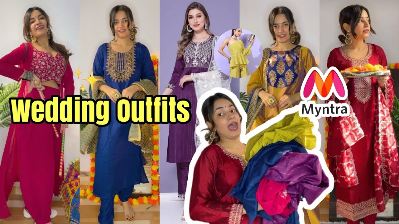 MYNTRA WEDDING/FESTIVE OUTFITS HAUL || Ready to wear Lehenga, Saree ...