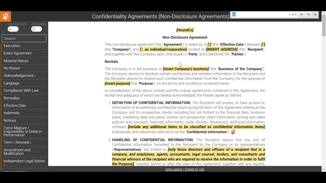 Drafting a Non-Disclosure Agreement: Intellectual Property Assignment ...