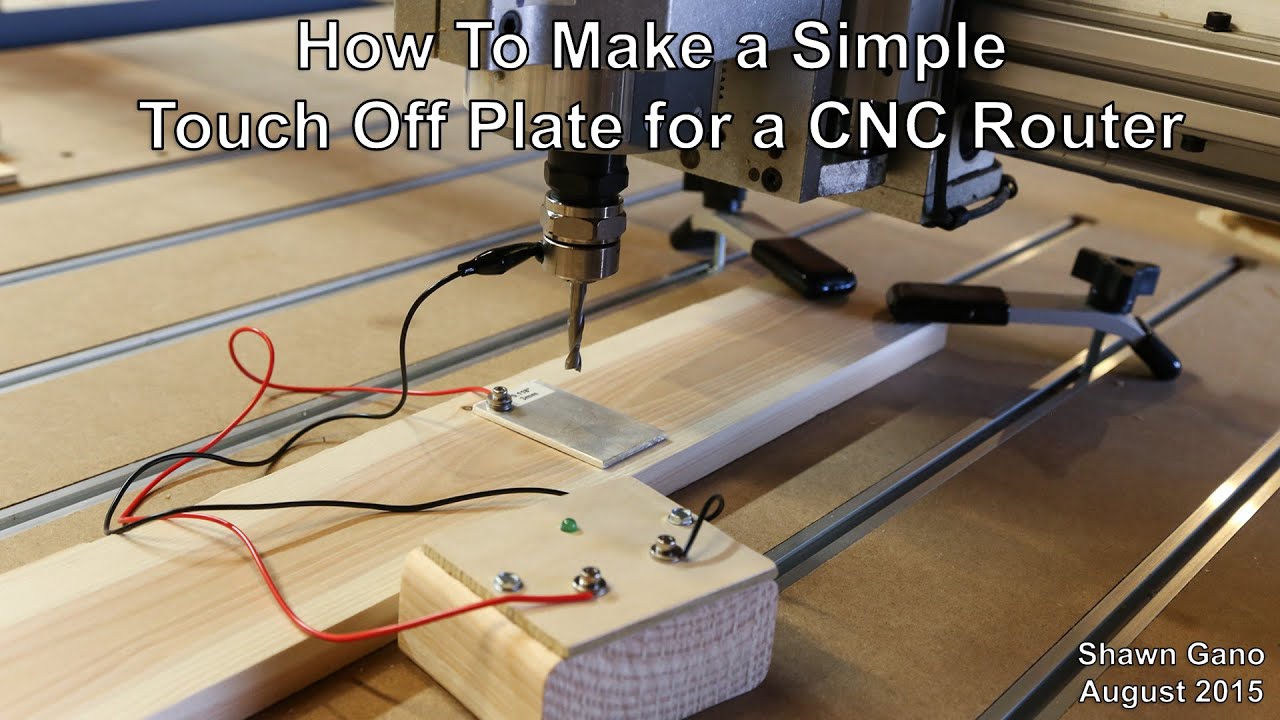 Make a Simple Touch Off Plate for a CNC Router - YouTube