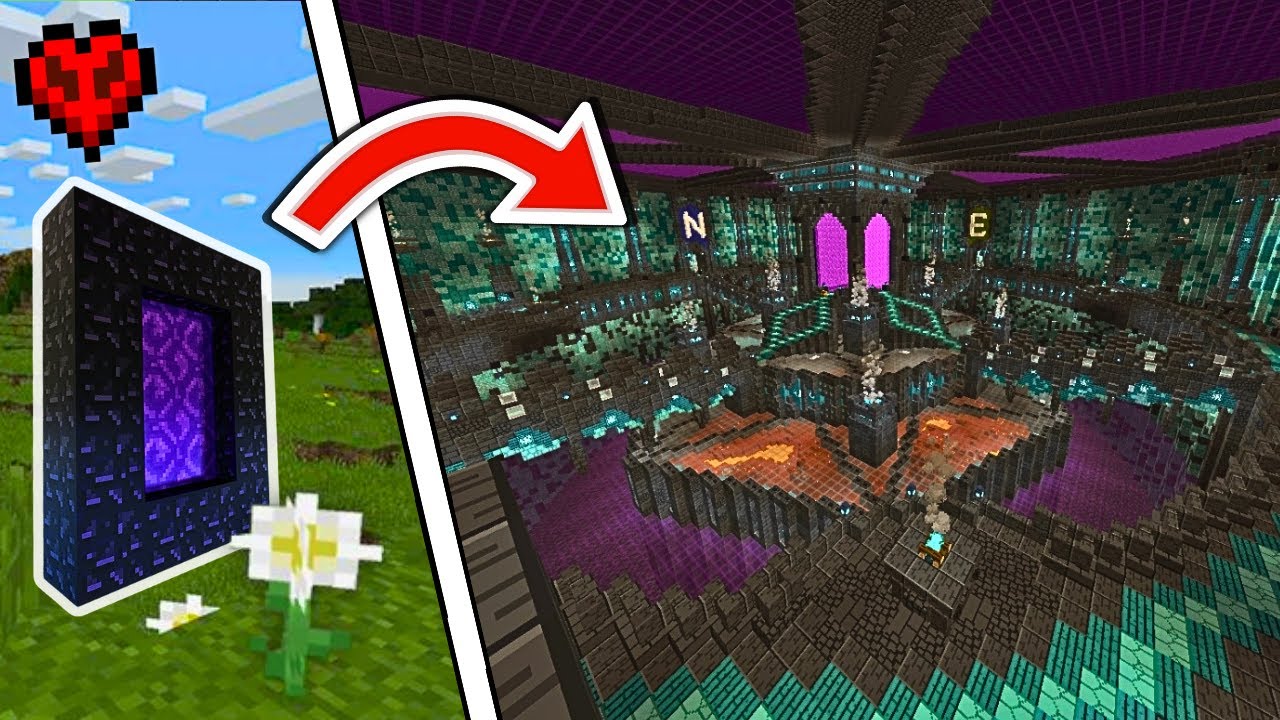 J'ai Construit une MEGA-BASE DU NETHER dans Minecraft ! - YouTube