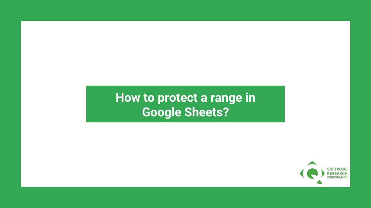 How To Protect A Range In Google Sheet YouTube How To Protect A Range In Google Sheet YouTube