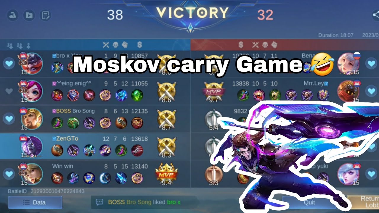 MLBB: Hero Moskov full Gameplay Maksman Carry Game Episodes23 By ...