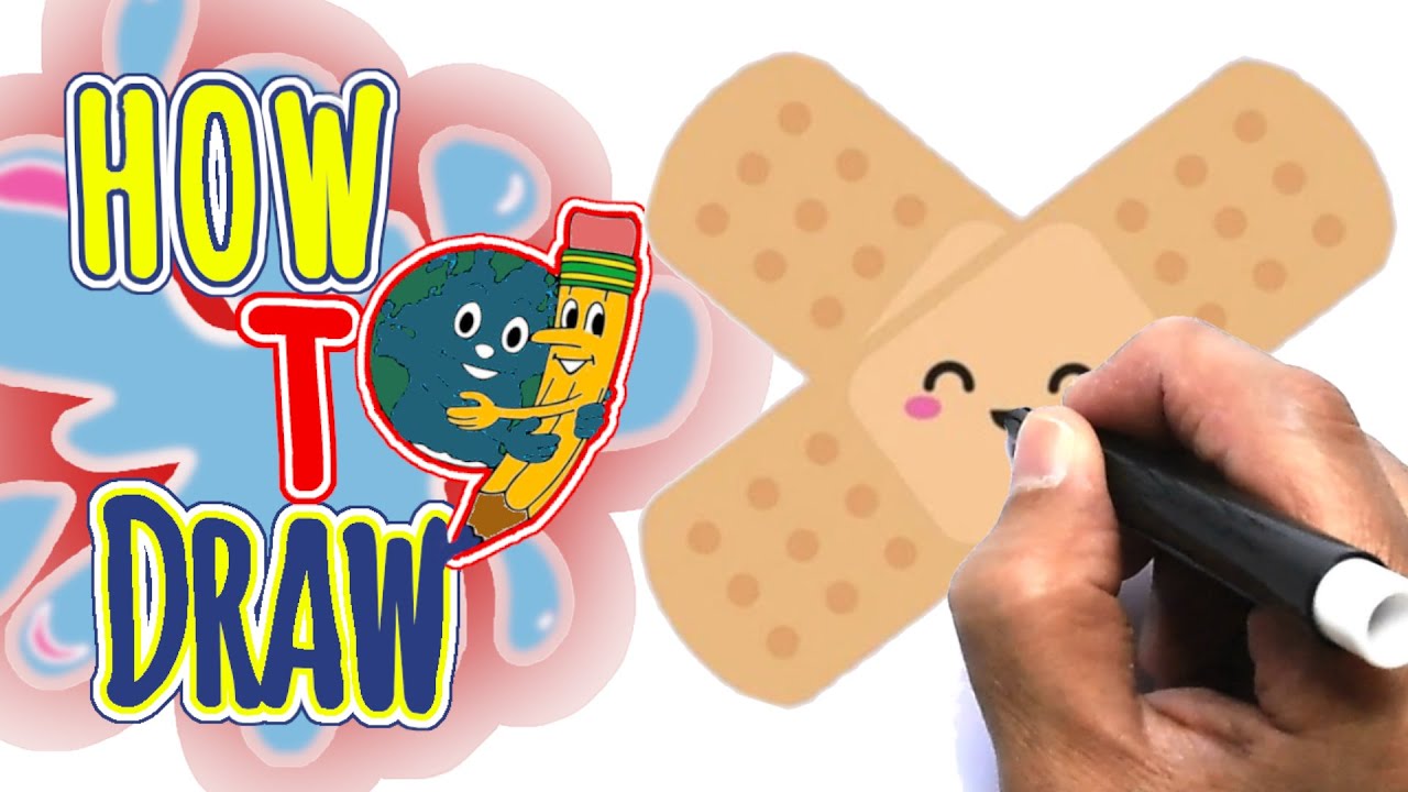 HOW TO DRAW A BAND AID | BAND AID EASY | COLORING PAGE | Easy Things to ...