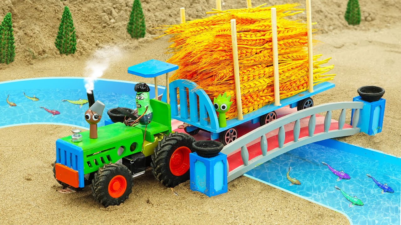 DIY Tractor Making Threshing Machine | DIY Water Pump, Concrete Mixer ...