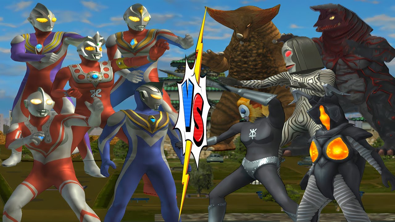 ULTRAMAN DYNA VS GOMORA, TIGA VS GOLZA, LEO VS DADA, AGUL VS ALIEN ...