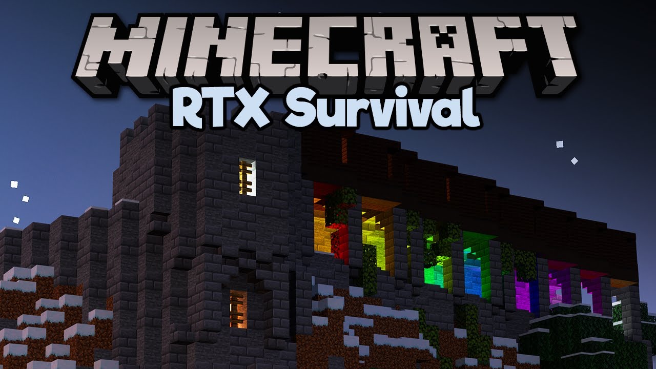 Building A Castle with Rainbow Lighting! Minecraft RTX Survival S2 ...