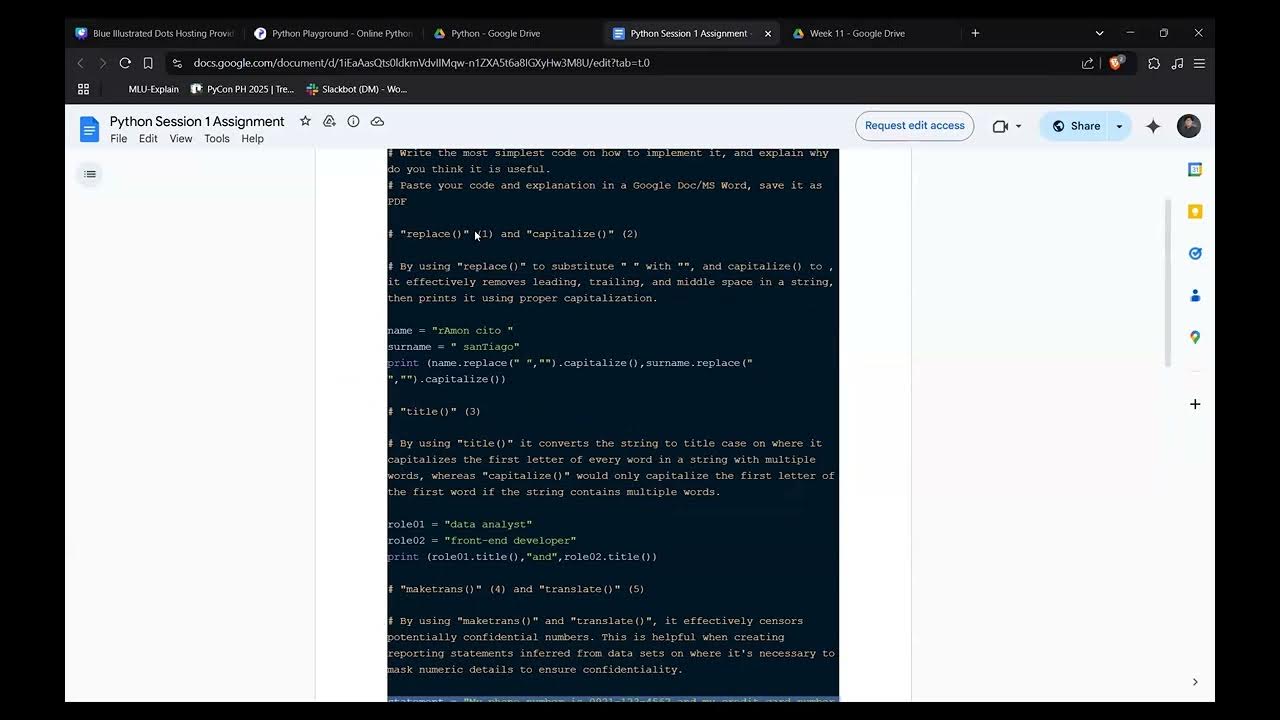 Week 12 Python 2 - YouTube