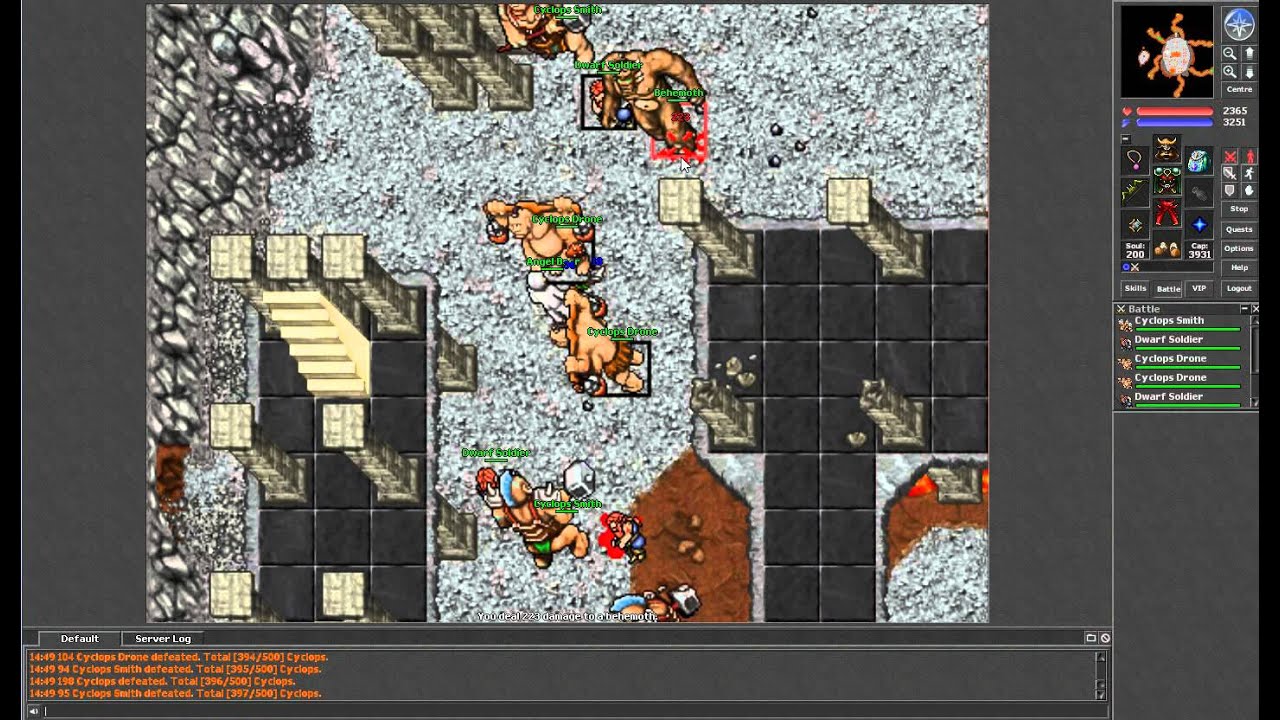 Tibia quest on Behemoth Edron - YouTube