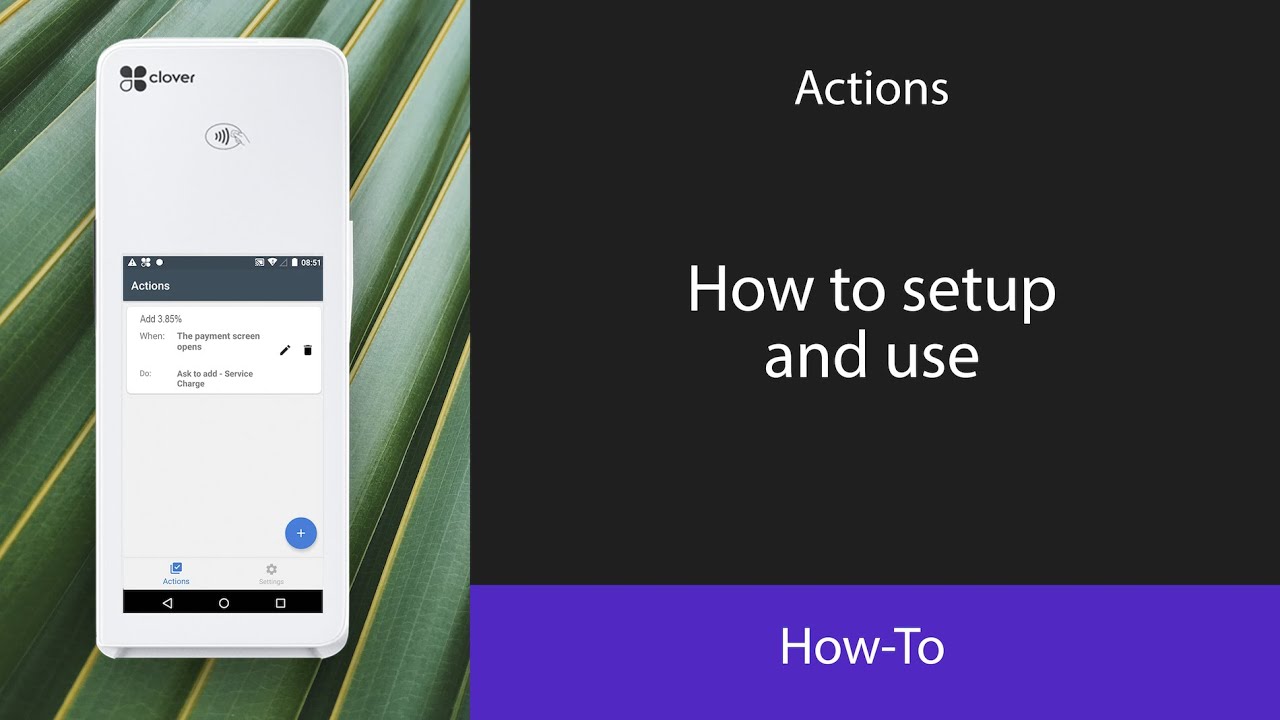 How to configure "Service Charge" on Clover POS via Actions - YouTube