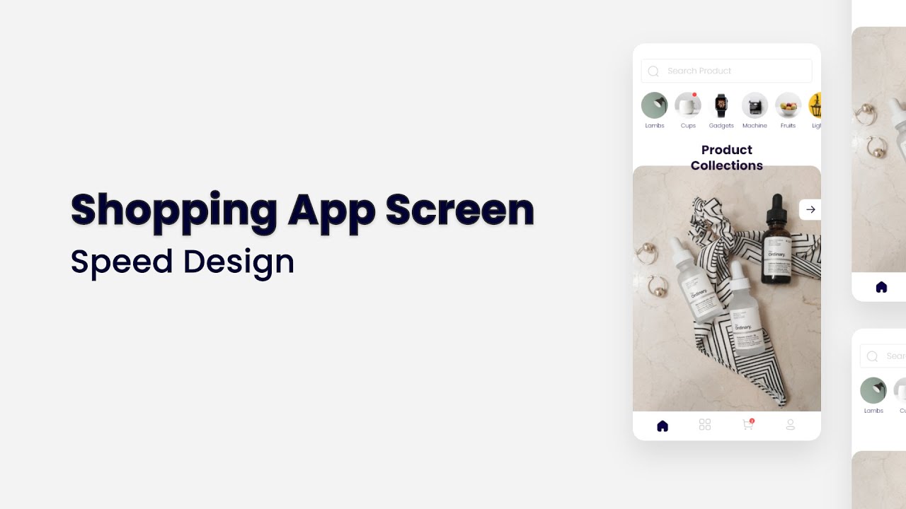 shopping app Speed art Ui Design - YouTube