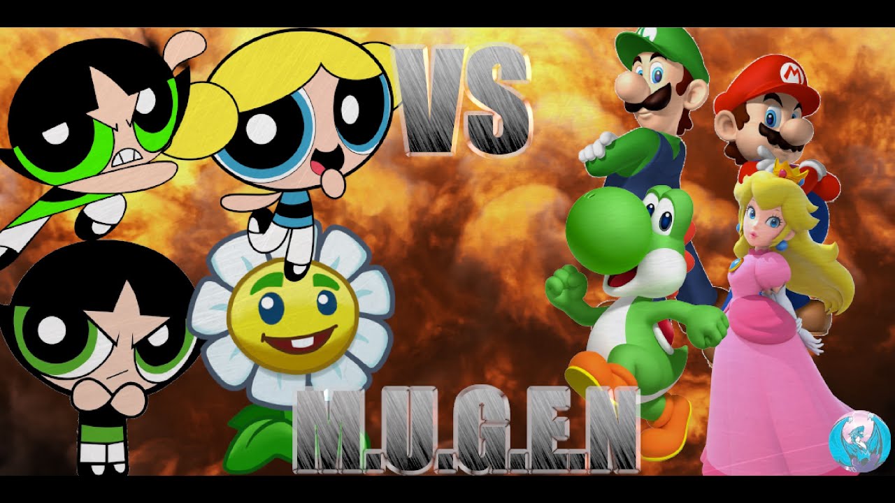MUGEN - Request - The Powerpuff Girls VS Team Mario - YouTube