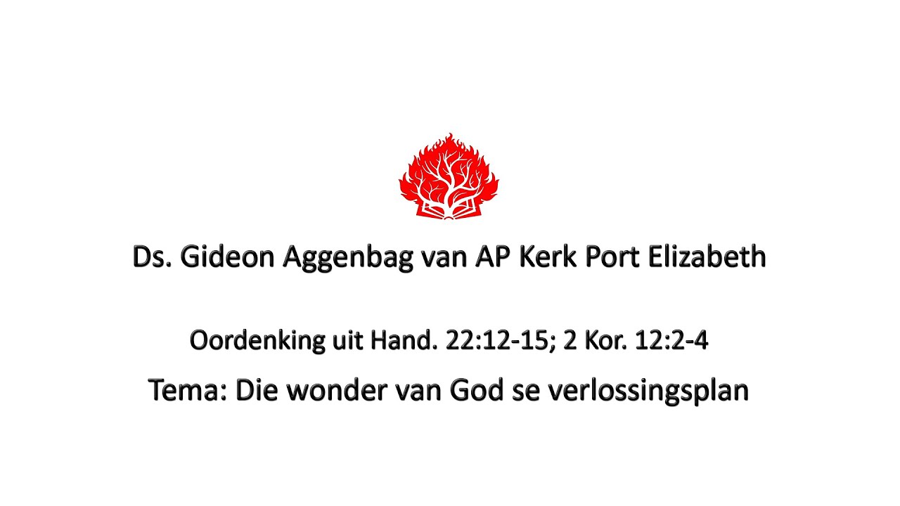 Die wonder van God se verlossingsplan - YouTube