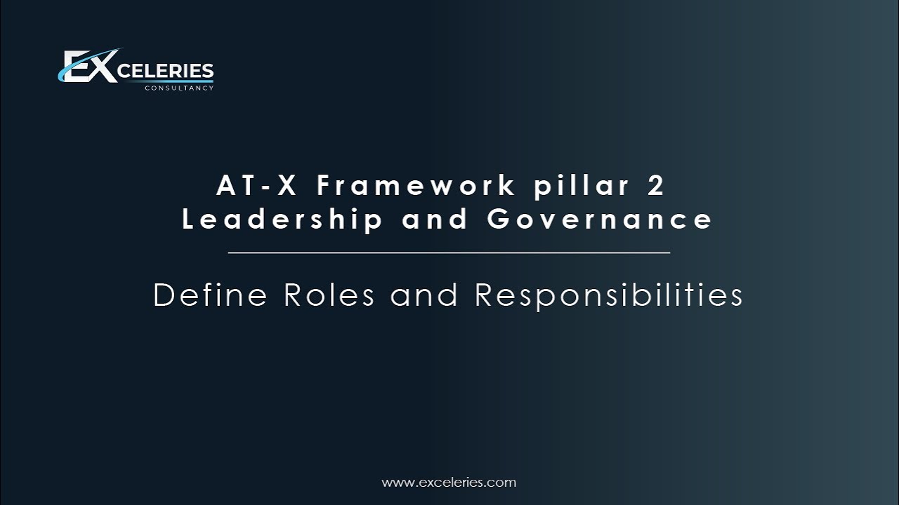 AT-X Framework Pillar 2 Leadership and Governance / Define Roles and ...