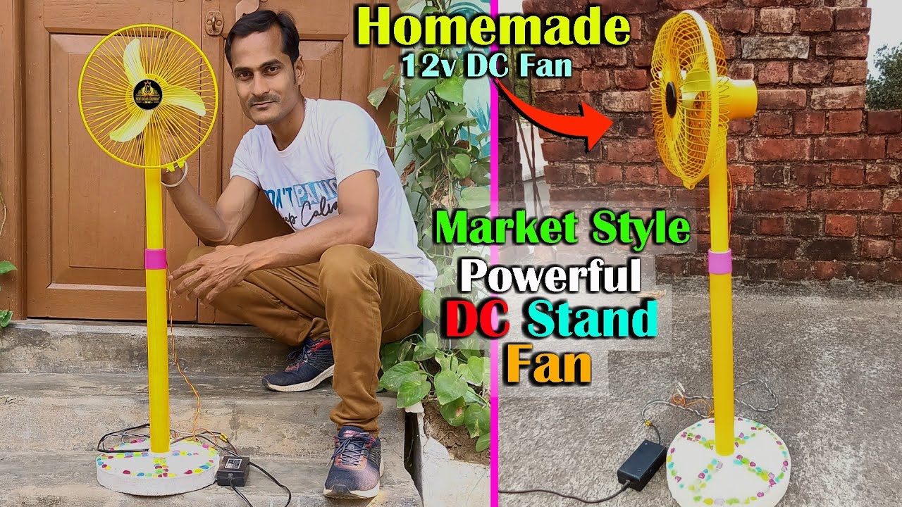 How to Make a Market Style DC Stand Fan at Home / घर में बनाओ DC फैन ...