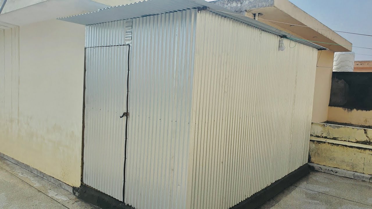 Build Steel sheets room | Home made pipe structure - YouTube