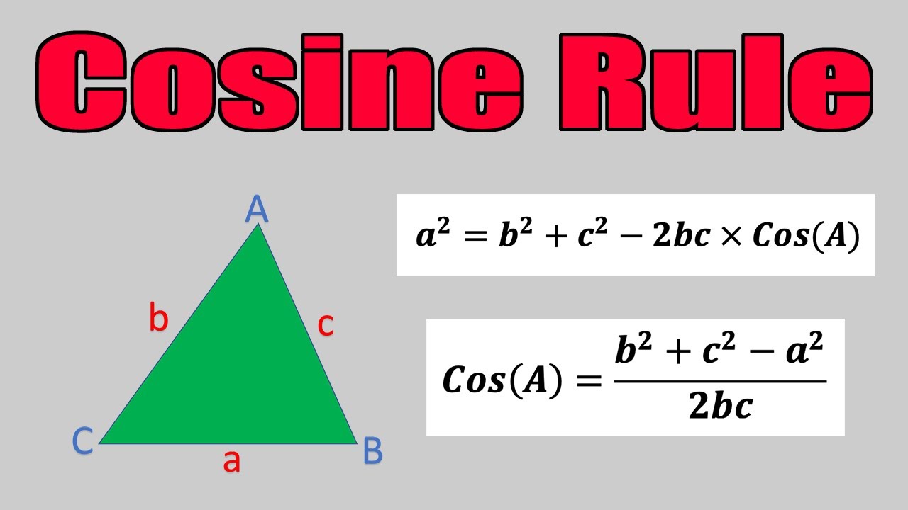 Learn how to find missing sides or angles using the Cosine Rule # ...