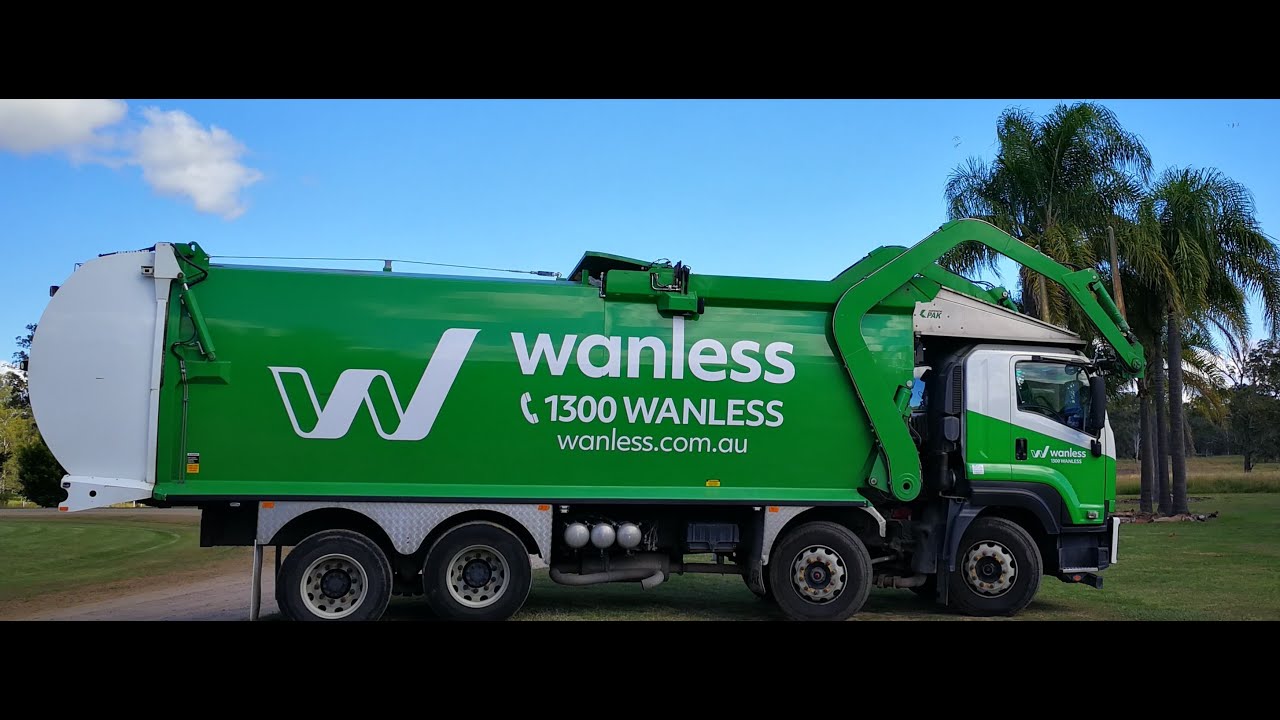 #8. POV RUBBISH TRUCK FRONT LIFT LOADER. 8 WHEELER WASTE TRUCK DRIVING ...