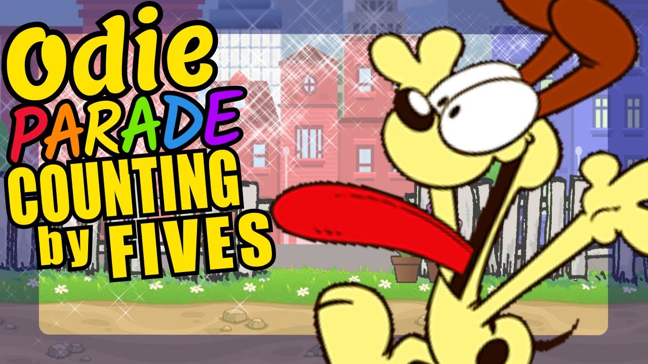 Odie from Garfield Teaching Counting by Fives Educational Math Video ...