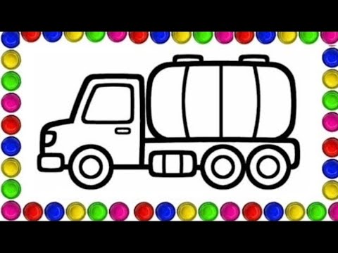 water tanker drawing ll water tanker drawing for kids ll esay drawings ...