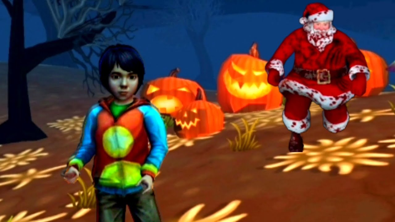 El juego mas fácil de terror para navidad Scary Santa en español - YouTube