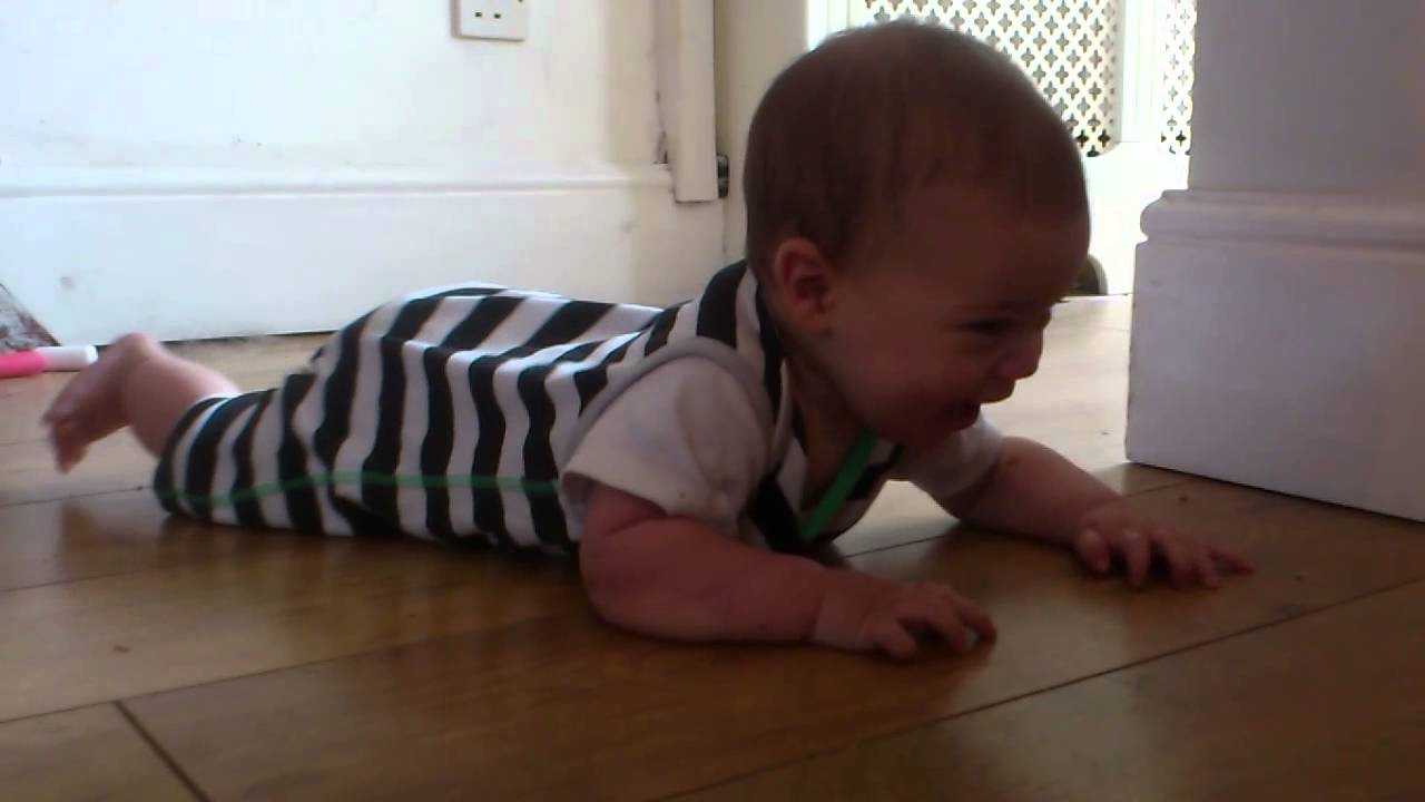 Seth trying to crawl! - YouTube
