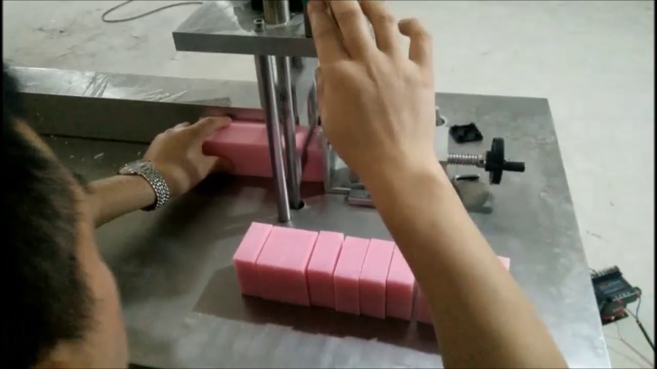 Semi Automatic Square Soap Cutting Machine - YouTube