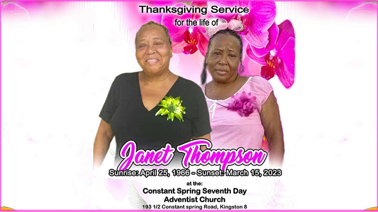 Funeral Service for Janet Thompson - YouTube