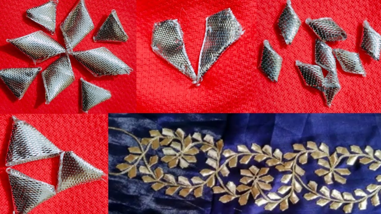अब घर बैठे बनाना सीखिए गोटा पत्ती || how to make gota patti leaves ...
