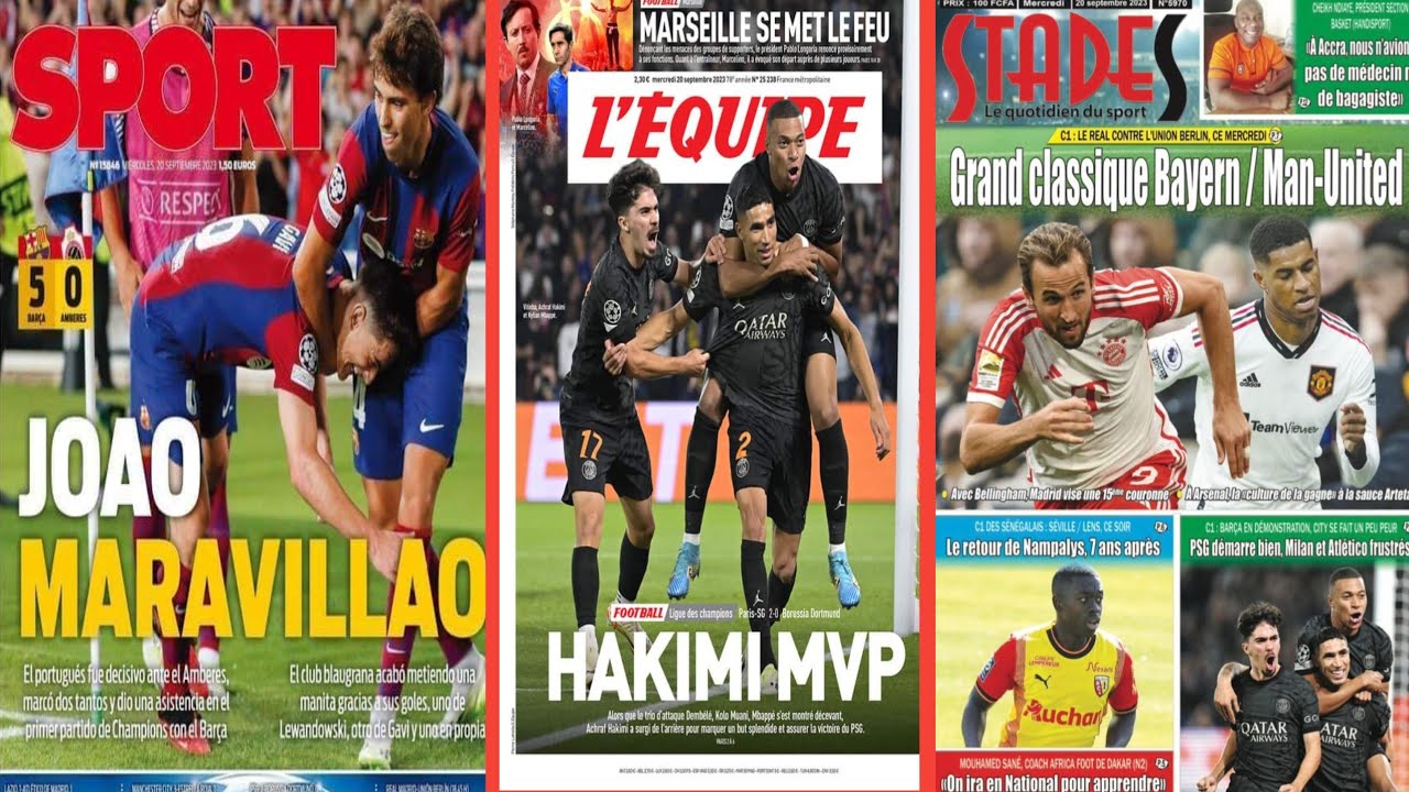 les joueurs de Marseille sous le choc LA REVUE DE PRESSE DU JOUR AVÉC ...