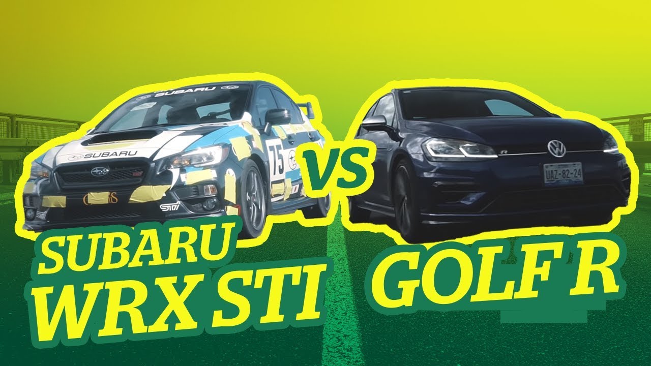 SUBARU WRX STI vs GOLF R ¿Cuál ganó de ceros y roll? - YouTube