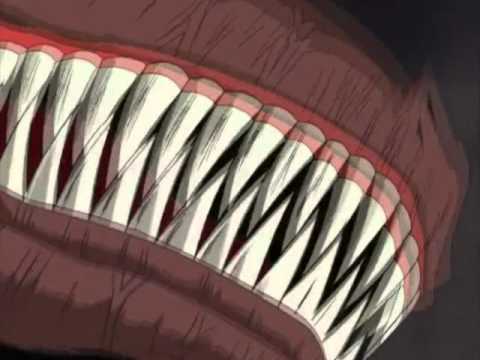 Cartoon - Demon swallows Man