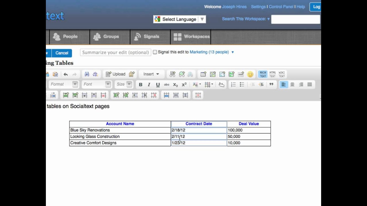 Working With Tables - YouTube
