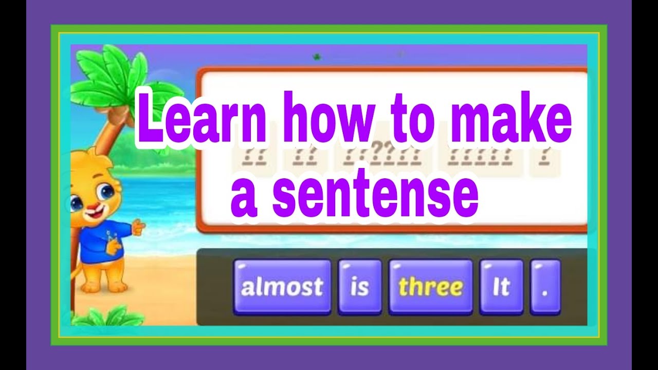 Lets make a sentence level2 for grade 2+ - YouTube