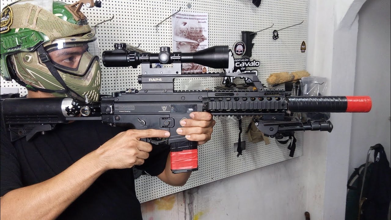 Scarab tgr2 mod G36 Sniper | REVIEW Paintball | Severino Tático - YouTube