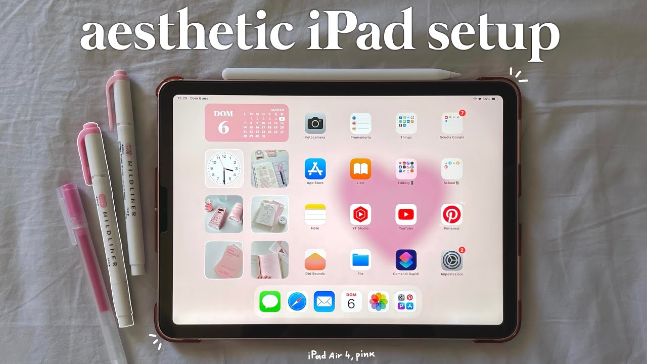 CUSTOMIZING my IPAD for BACK TO SCHOOL | aesthetic setup 🍙 - YouTube