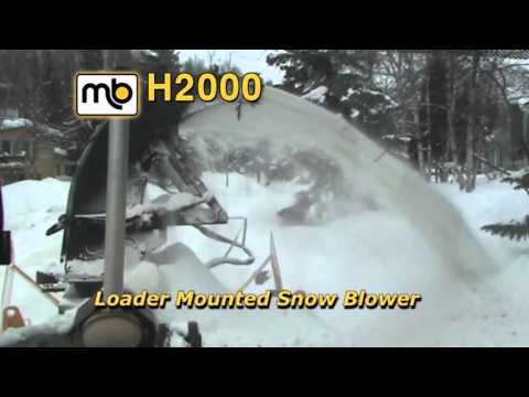MB H2000 Loader Mounted Snow Blower master - YouTube