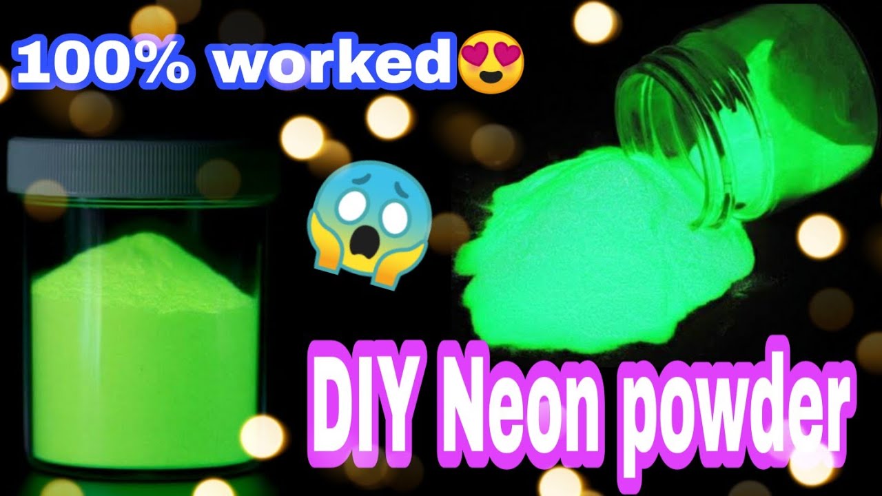 How to make neon powder at home | Glow powder at home | Ghar par neon ...
