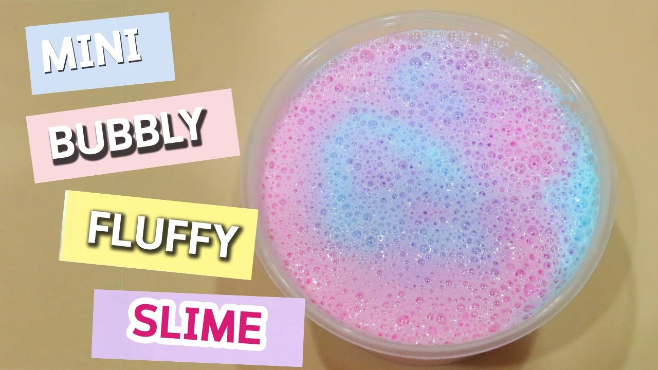 สอนทำสไลม์สายไหมฟู่ฟี่ ┇How to Make Mini Bubbly Fluffy Slime Yaya Yah ...