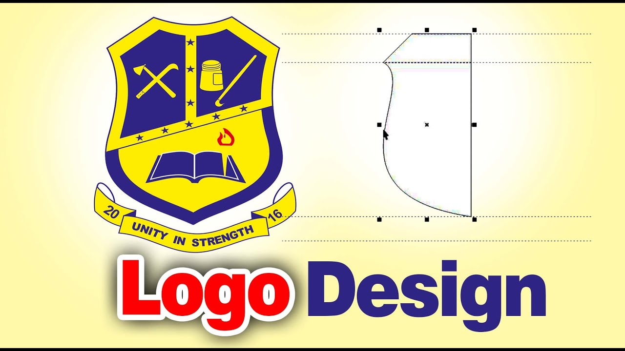 How to Design School Logo / Logo design with Corel Draw / Logo Design ...