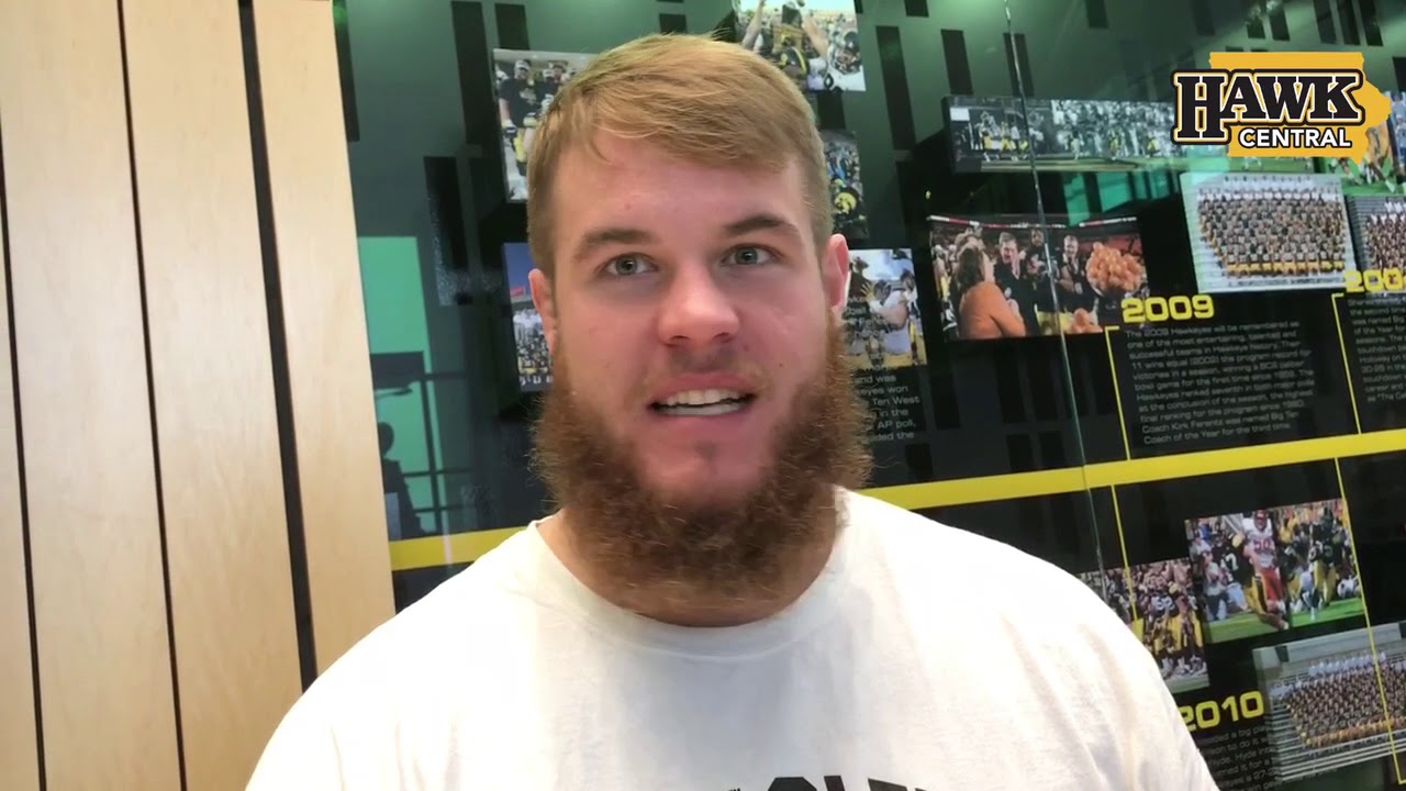 Iowa lineman Levi Paulsen | Illinois pregame (11.19.19) - YouTube
