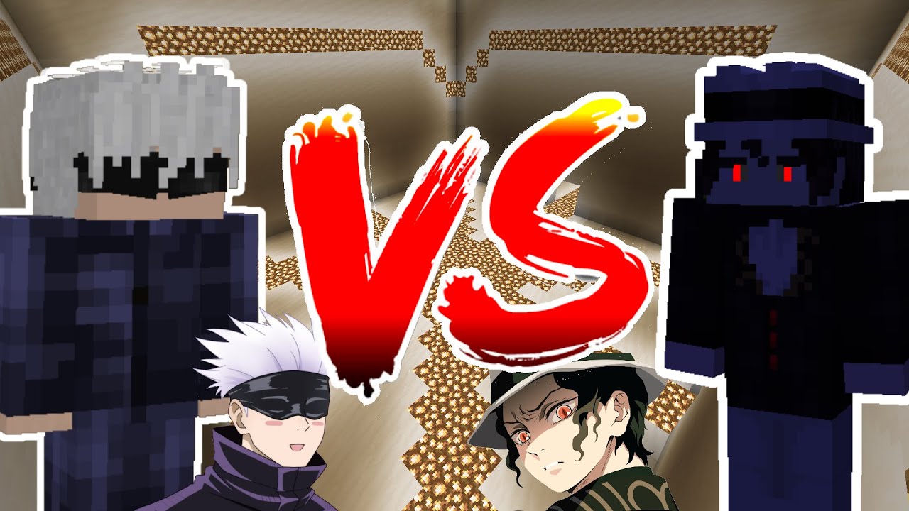 Gojo Satoru vs Muzan in Minecraft Jujutsu Kaisen and Demon Slayer ...