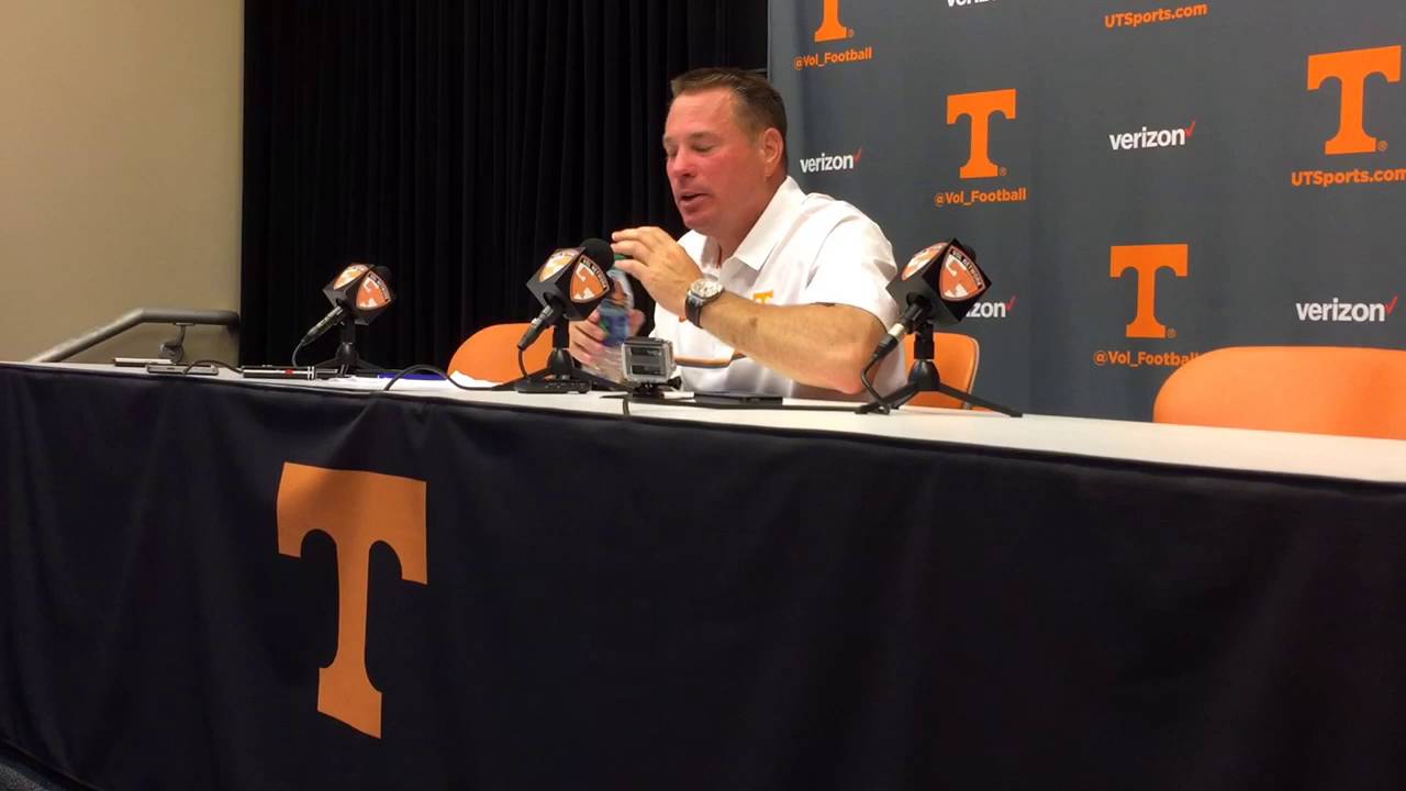 Butch Jones on Tennessee's 28-19 win over Ohio - YouTube